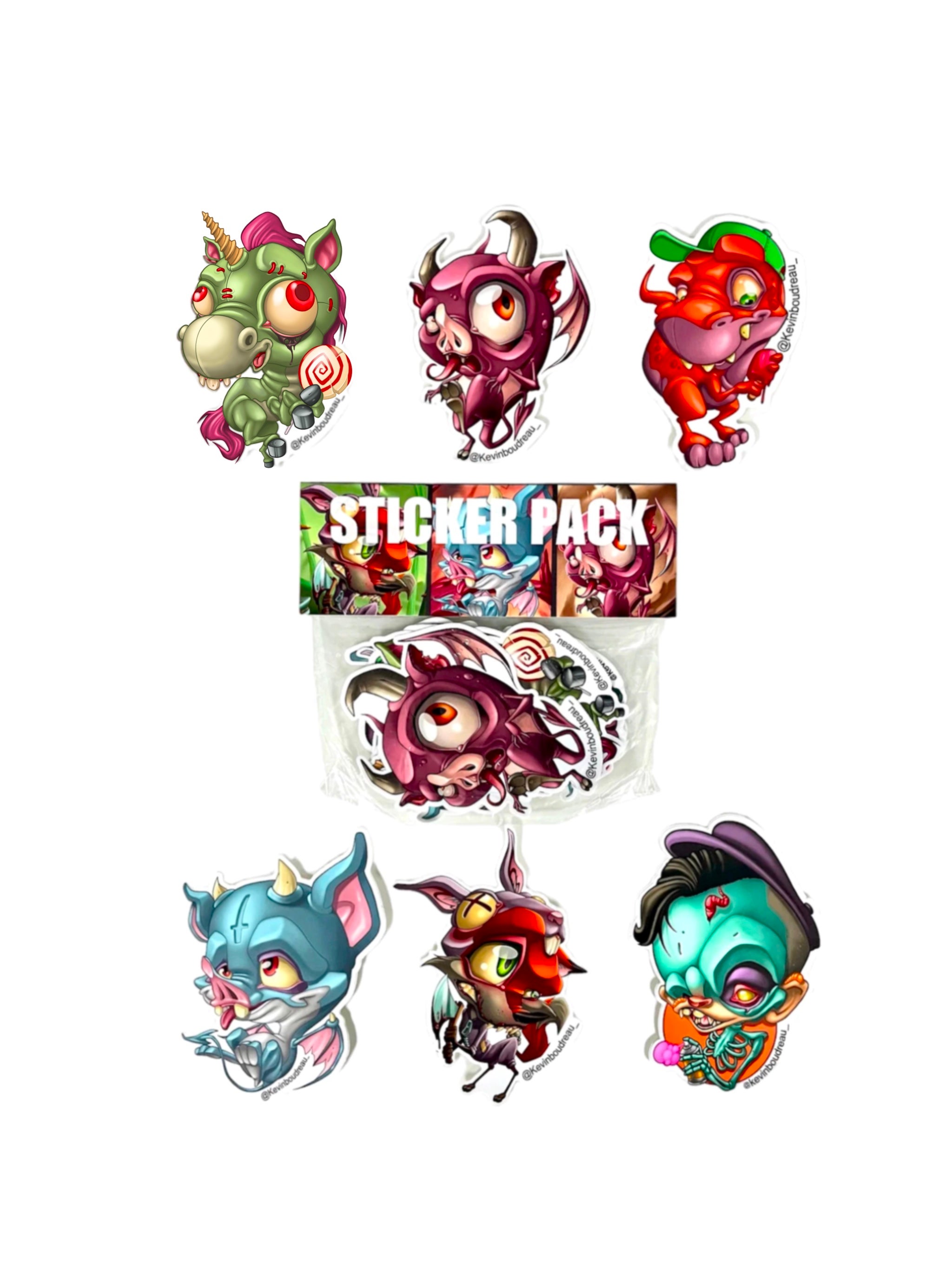 Original Sticker Pack | Art by Kevin Boudreau