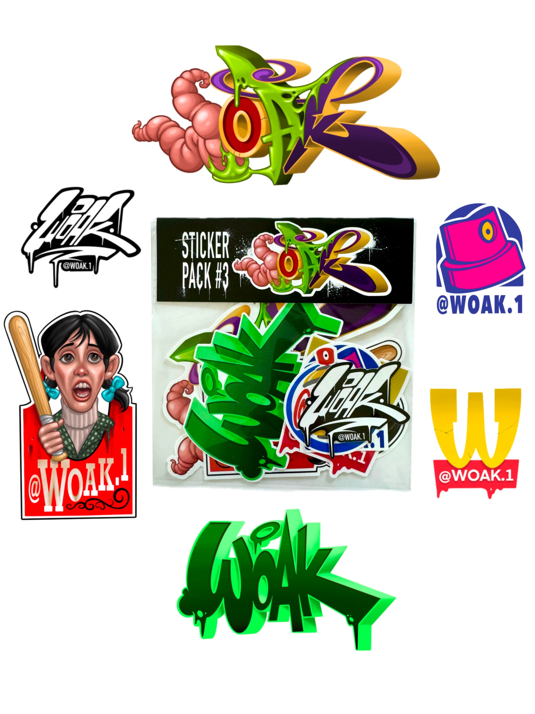 Sticker Pack 3 | Art by Kevin Boudreau